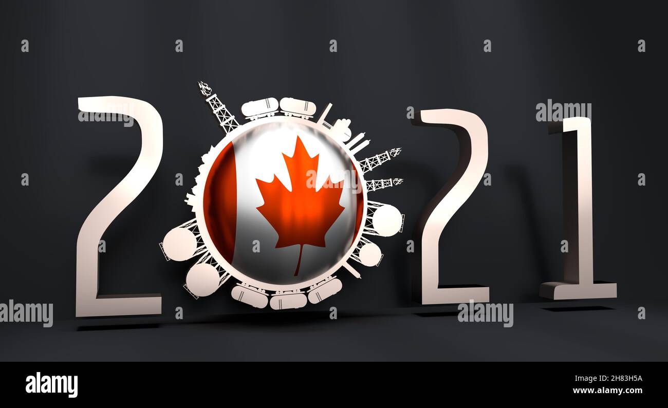 Design set of natural gas logistic. Objects located around circle ...