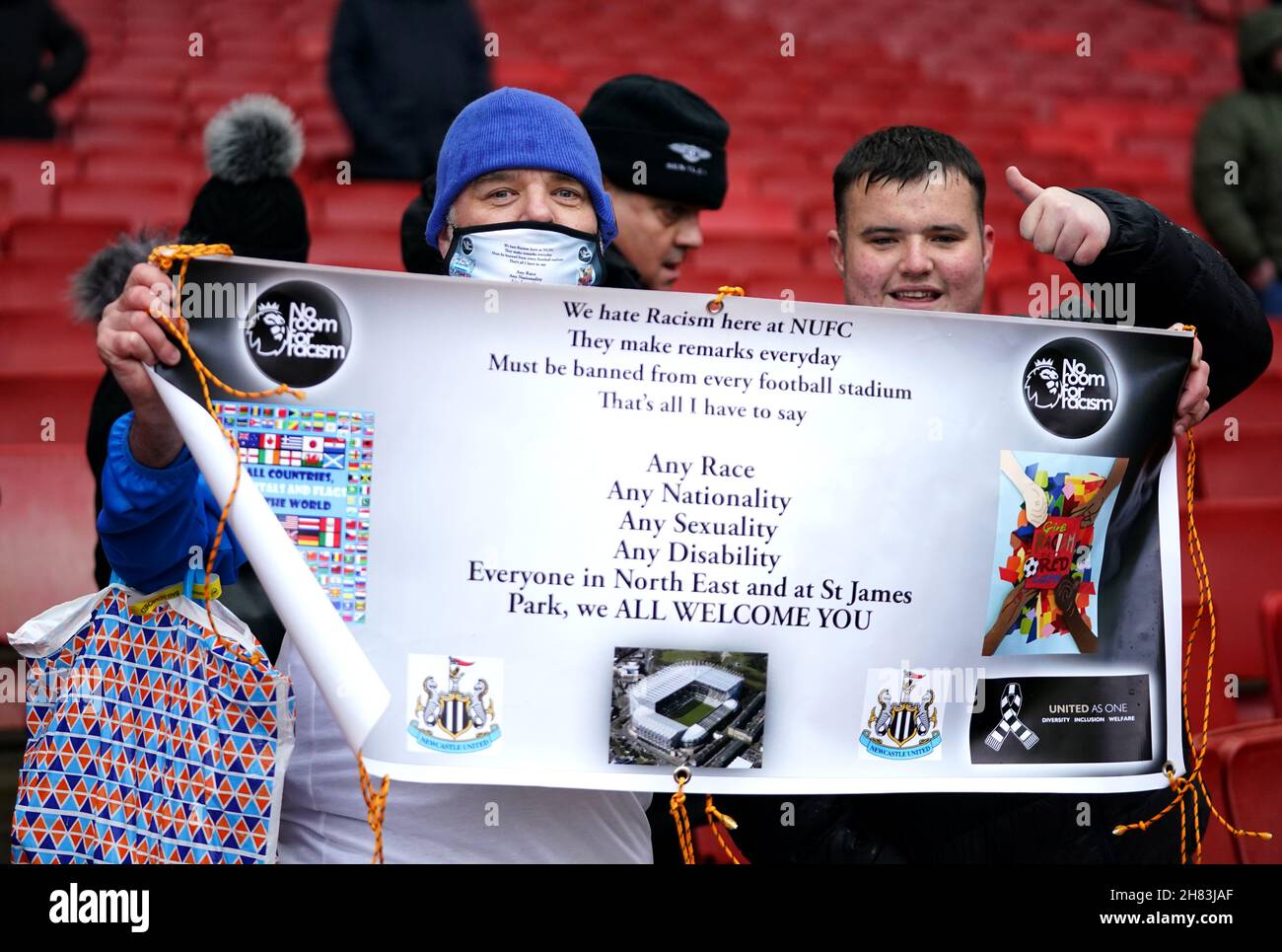 Football fans banner racism hi-res stock photography and images - Alamy