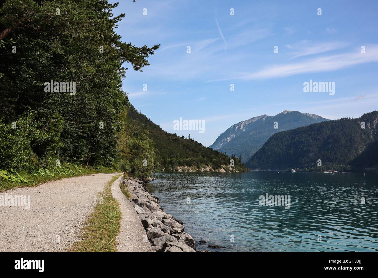 Achen Lake and Natural Pathway in Tyrol. Beautiful Scenery of Austrian ...