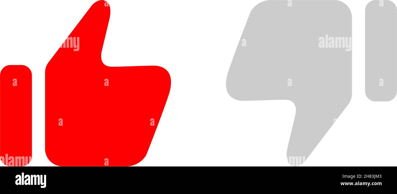 Like and dislike colored icons. Thumb up and thumb down symbol Stock ...