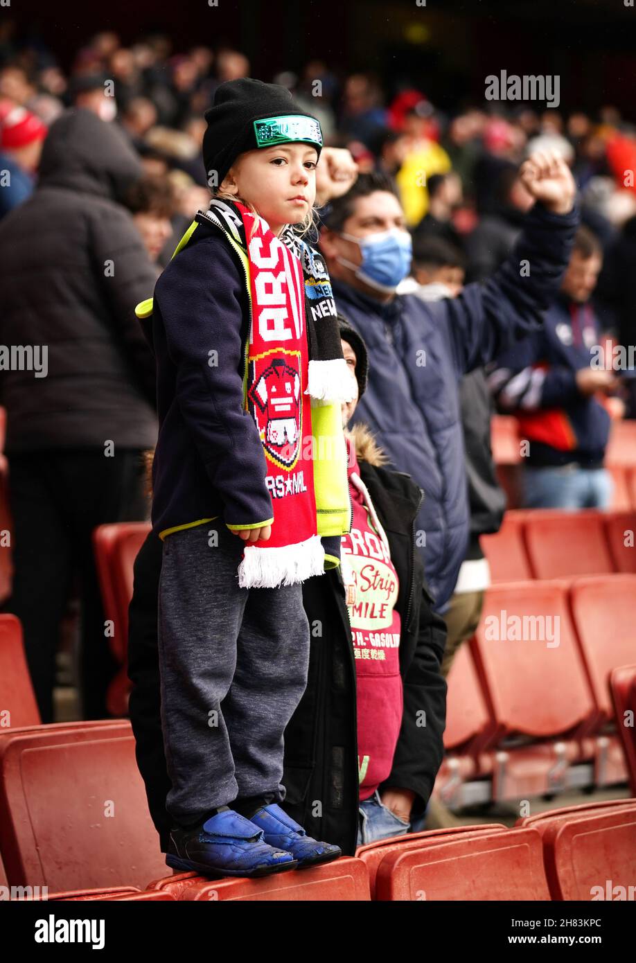 Newcastle united fans show their support in the stands hi-res stock ...