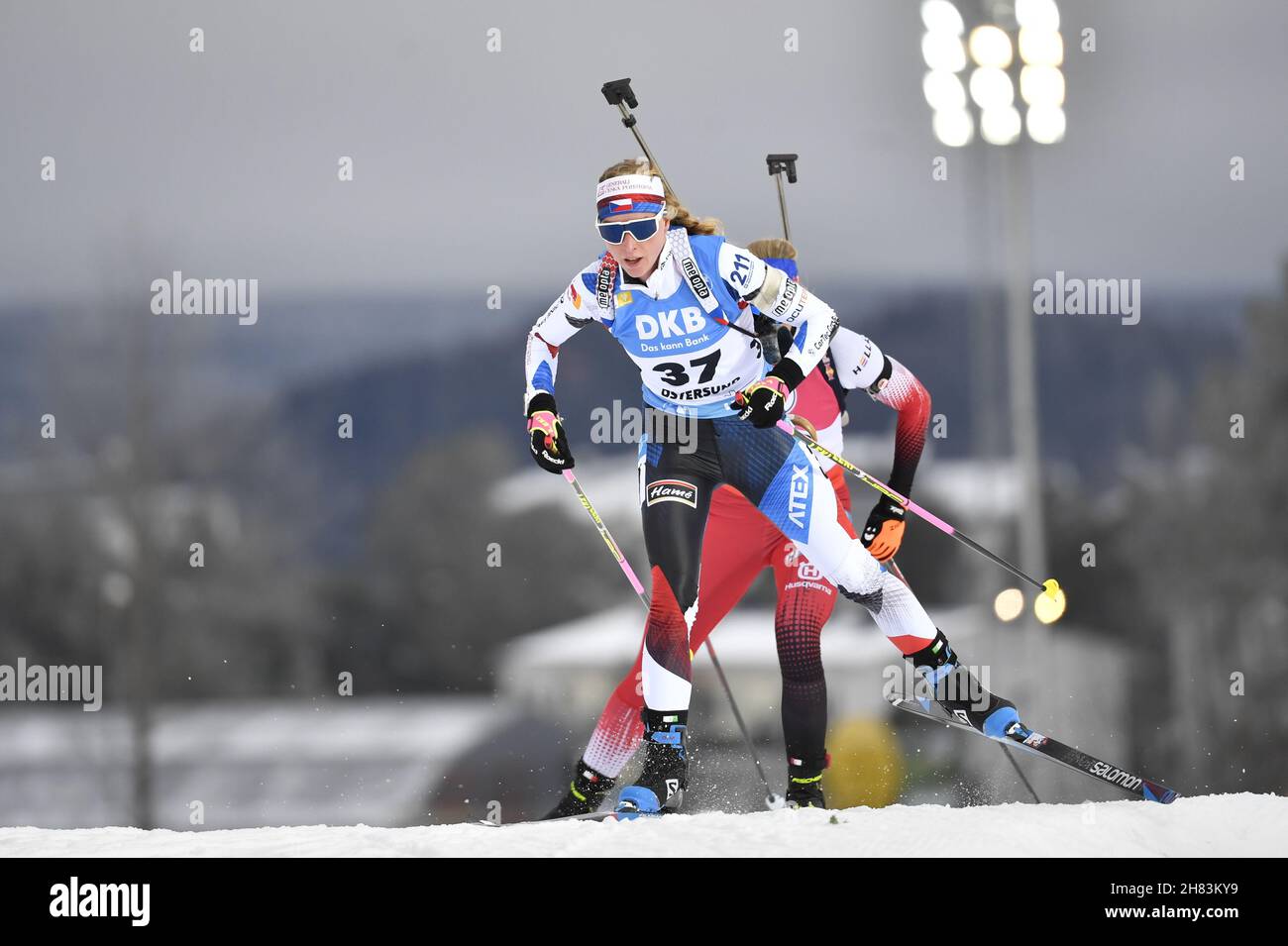 Marketa Davidova of Czech Republic in action during the women's 15km ...