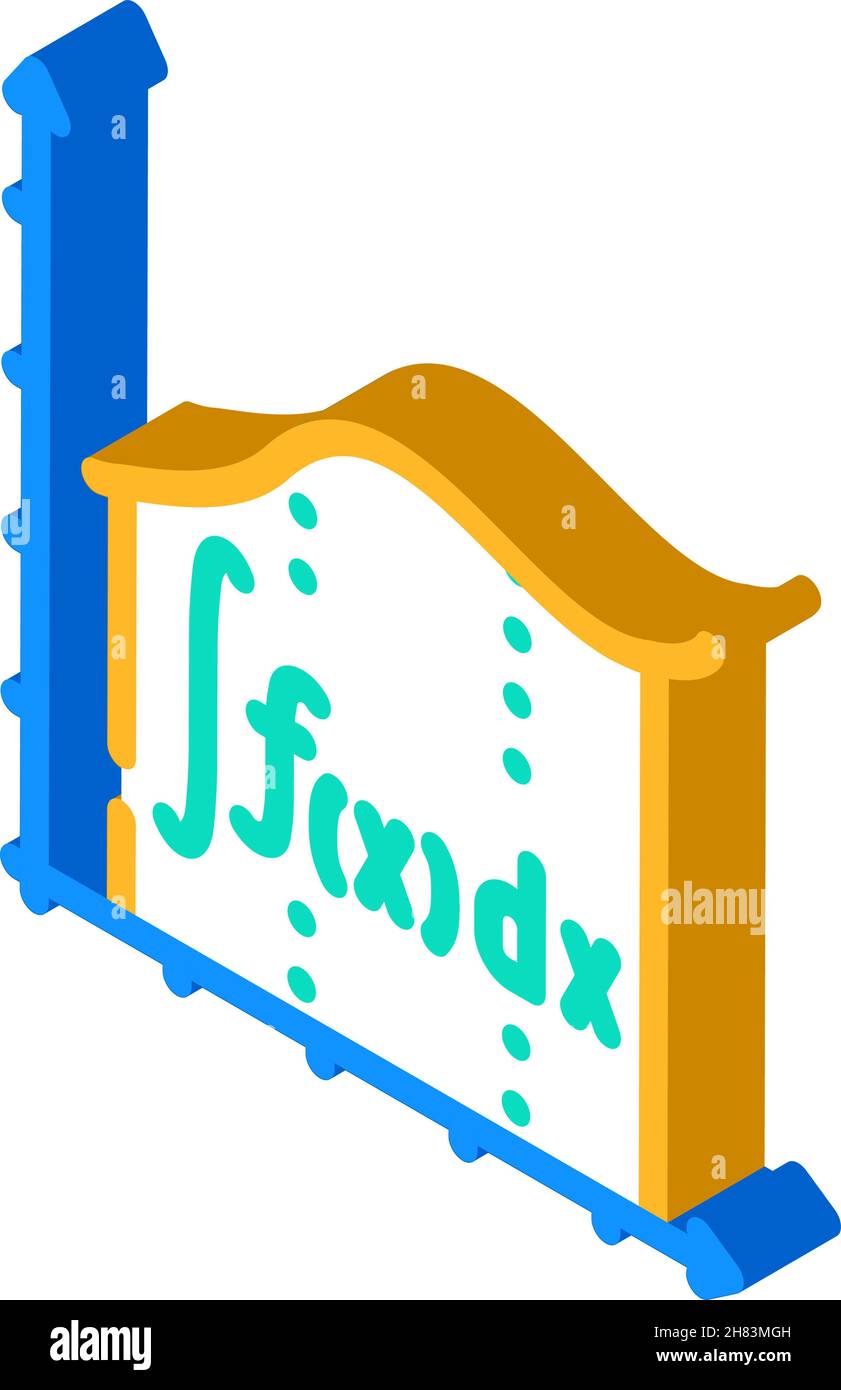 integration math data science isometric icon vector illustration Stock ...