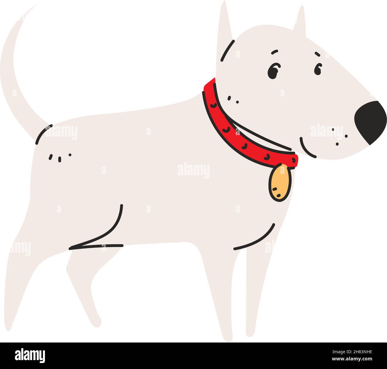 pet white dog Stock Vector Image & Art - Alamy