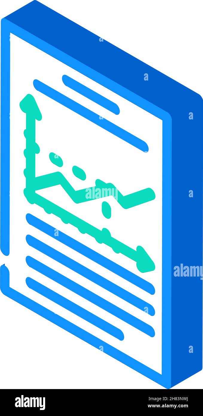 graph data science isometric icon vector illustration Stock Vector ...