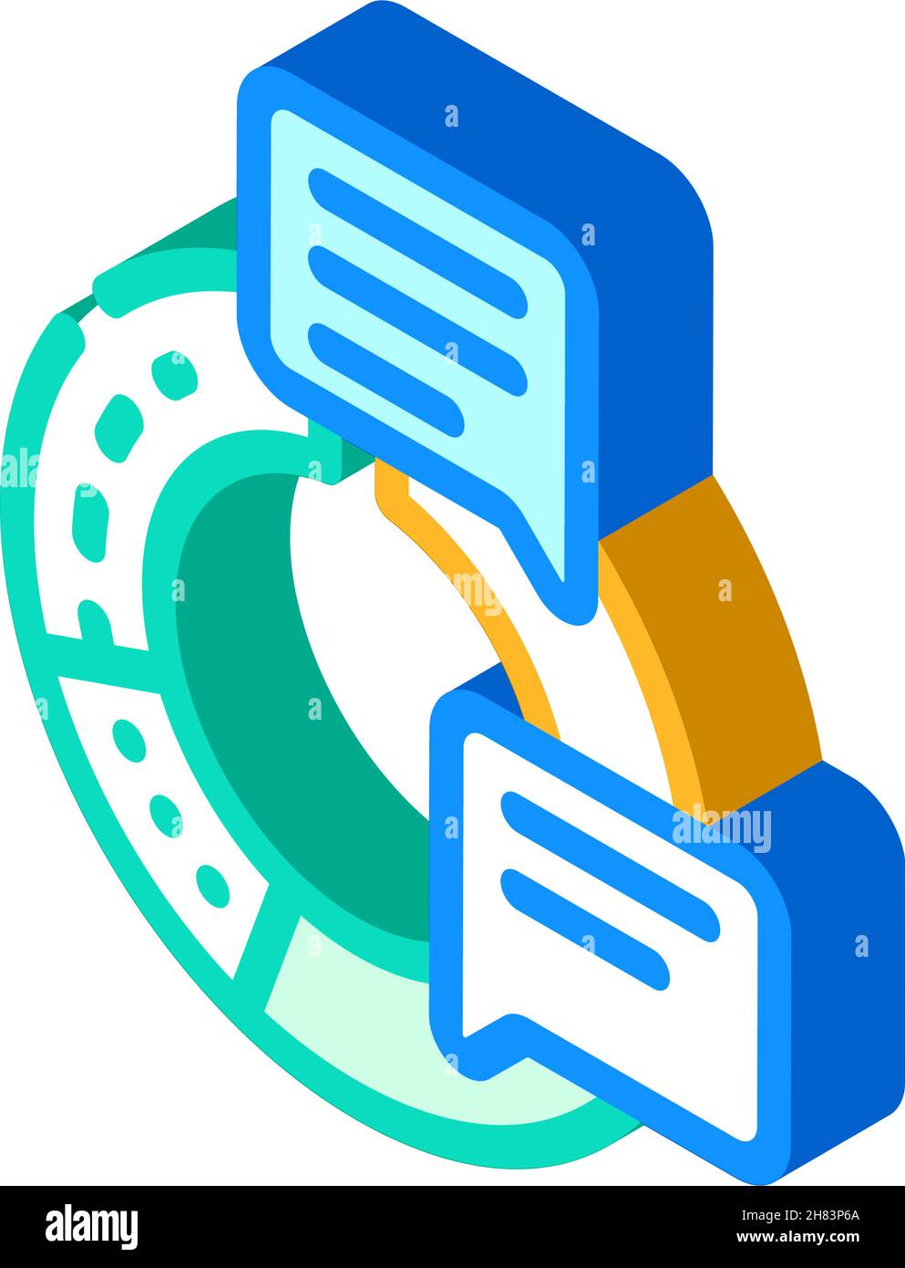 information data science isometric icon vector illustration Stock ...
