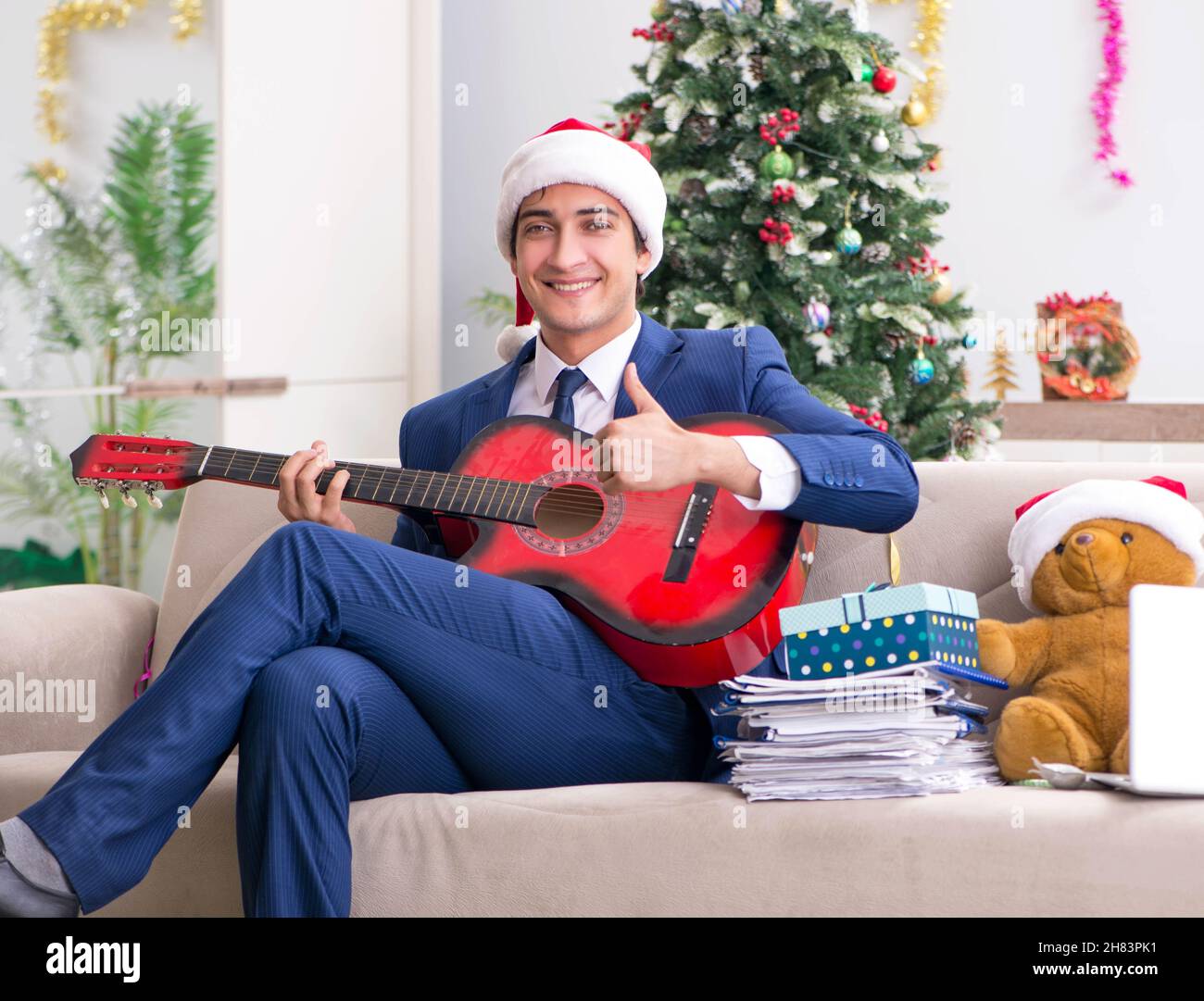 The busy employee working from home Stock Photo - Alamy