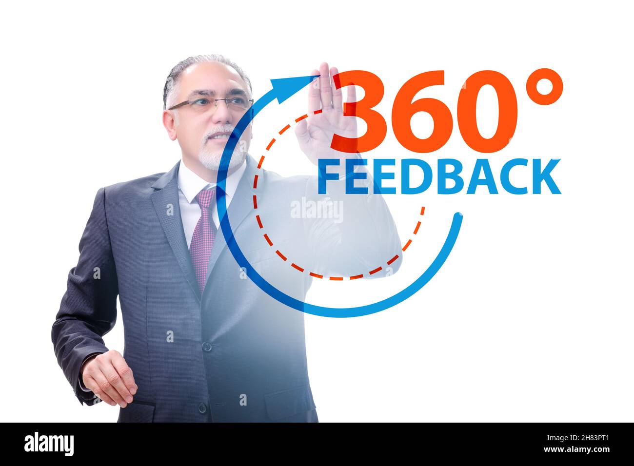 360 degree concept with the businessman Stock Photo - Alamy