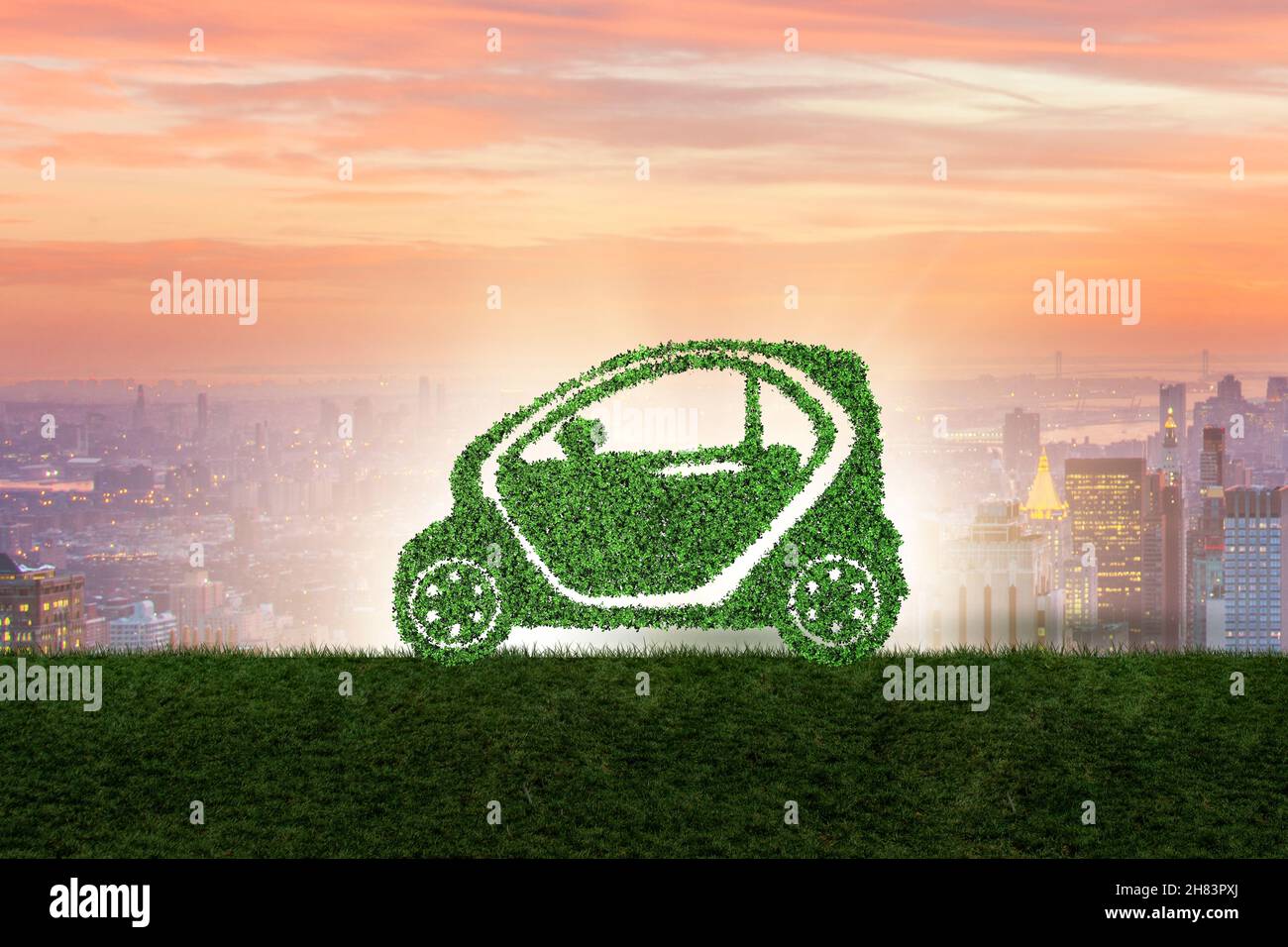 Concept of the ecological electric car Stock Photo - Alamy