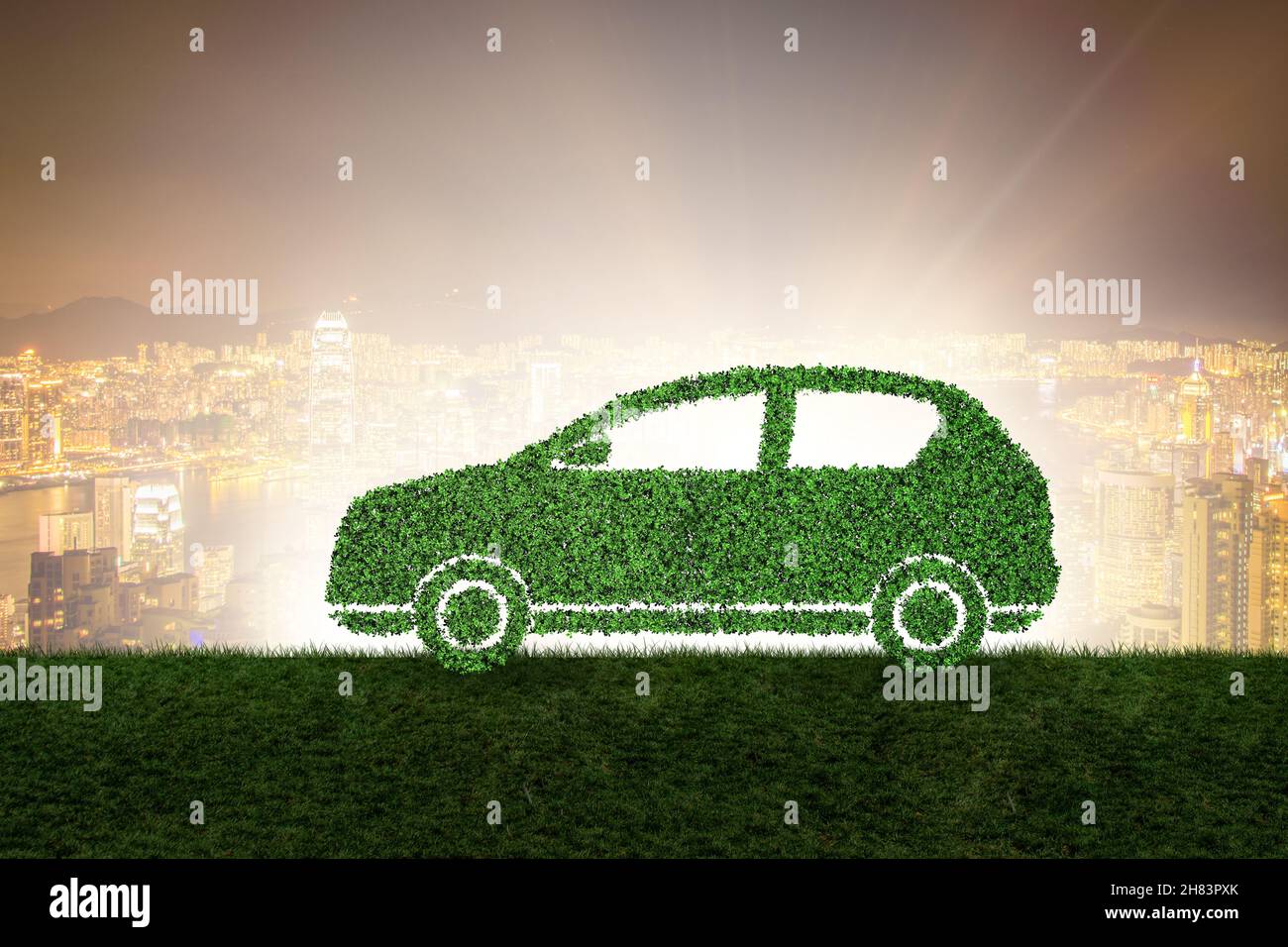 Concept of the ecological electric car Stock Photo - Alamy