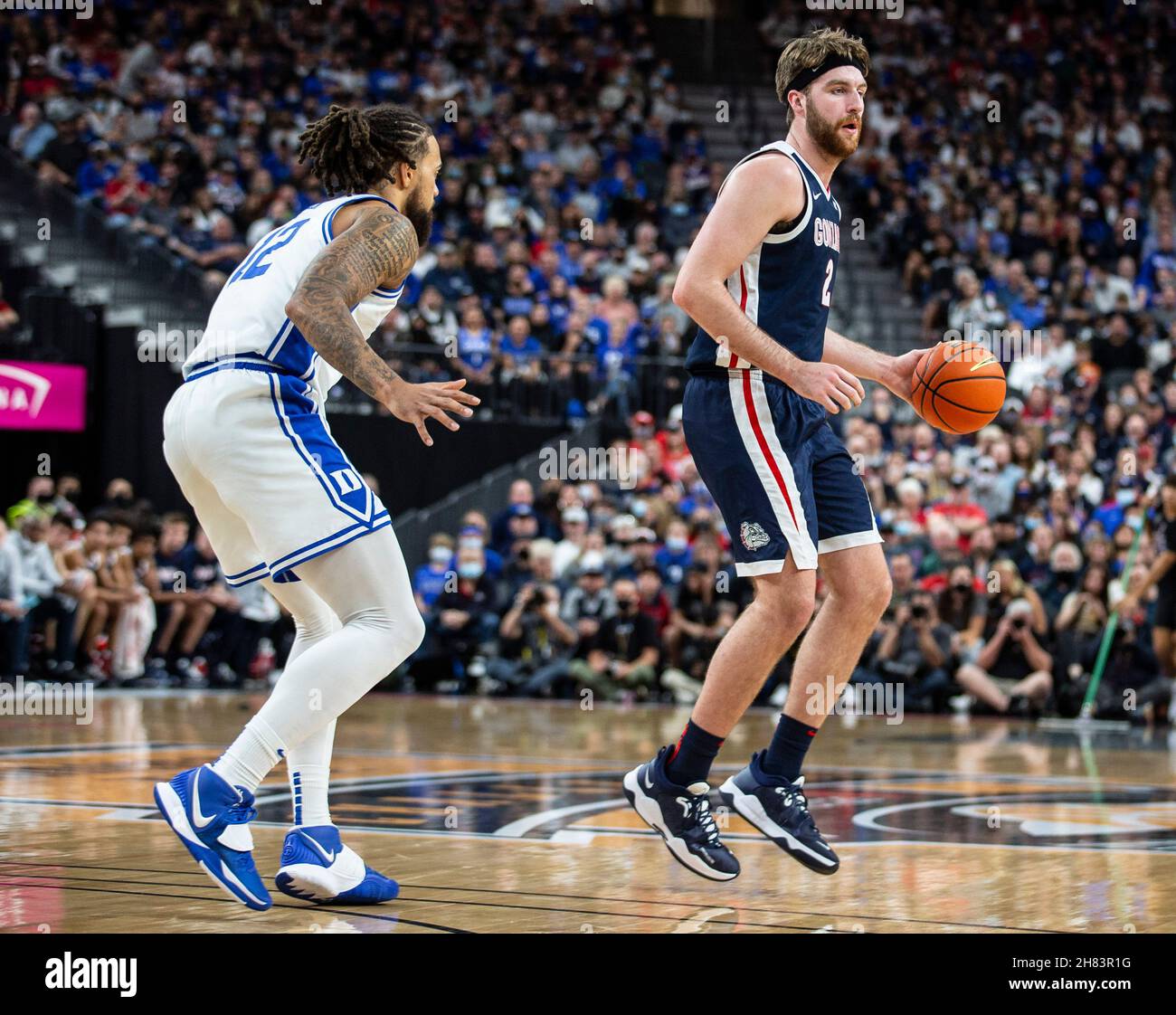 November 26 2021 Las Vegas, NV U.S.A. Gonzaga forward Drew Timme (2 ...