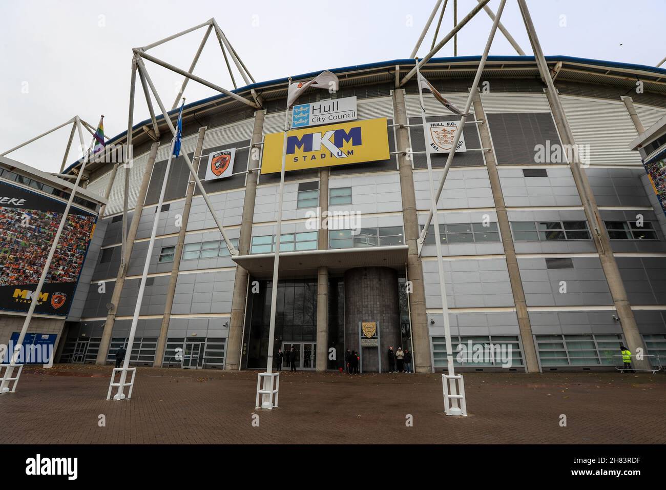 General view outside The MKM Stadium ahead of today's game Stock Photo ...