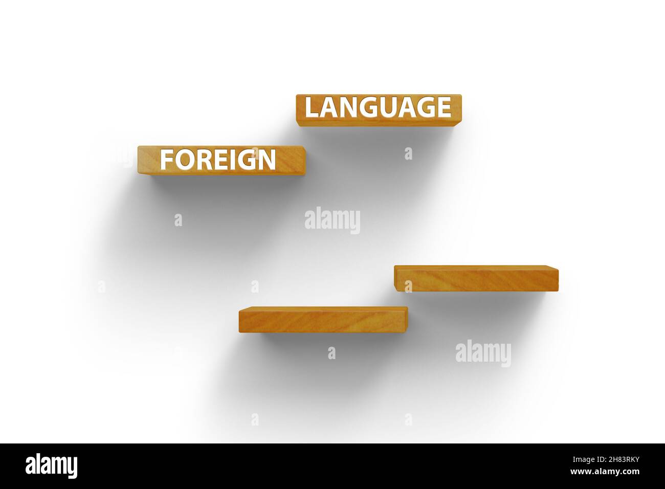 Steps with the foreign language concept Stock Photo - Alamy