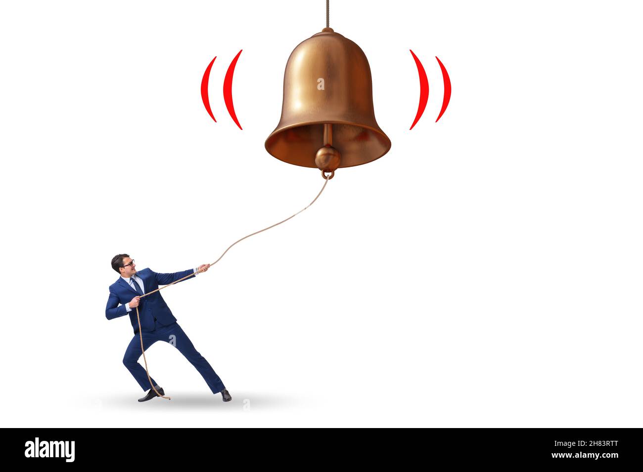 Man ringing doorbell Cut Out Stock Images & Pictures - Alamy