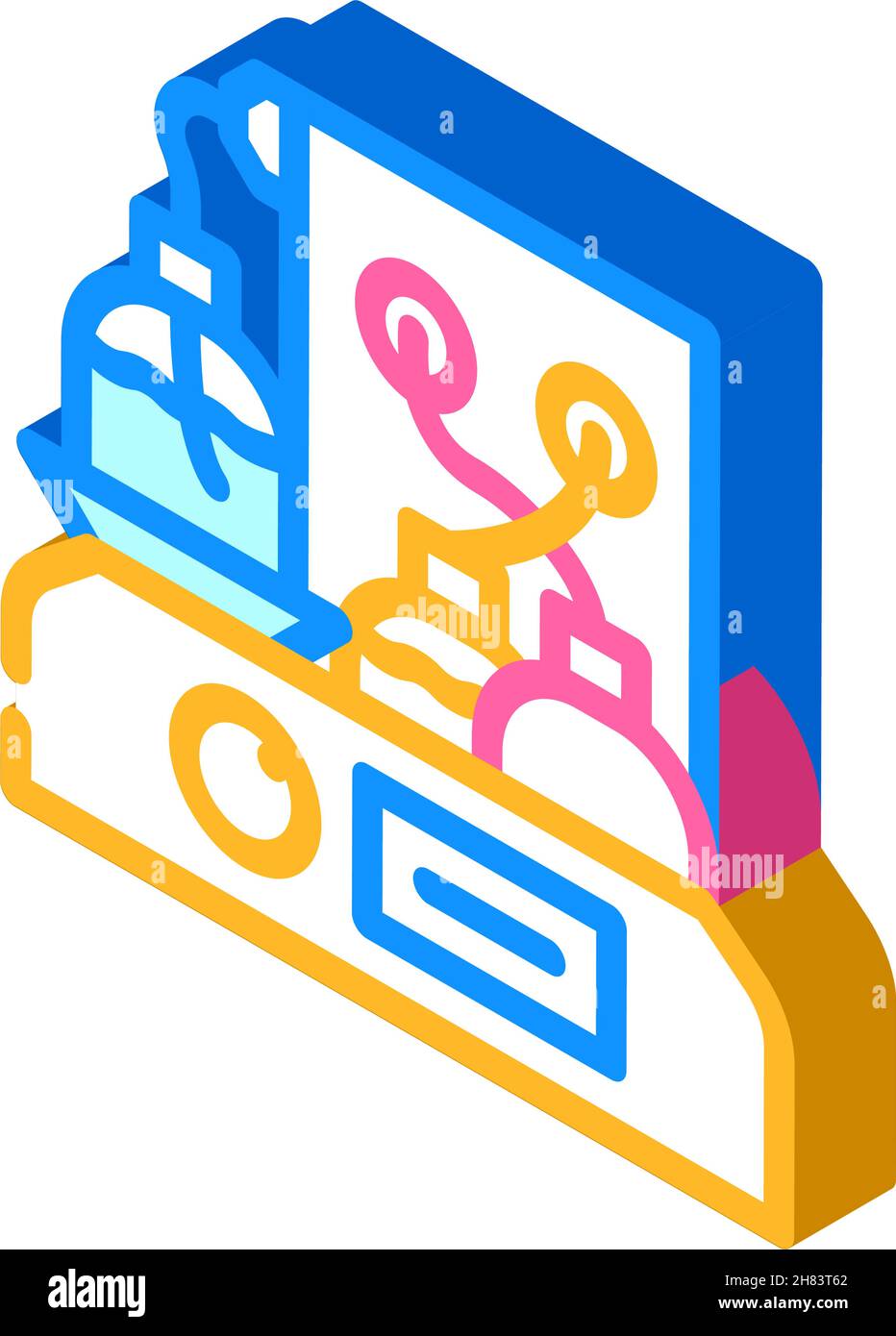 chromatograph electronic tool isometric icon vector illustration Stock ...