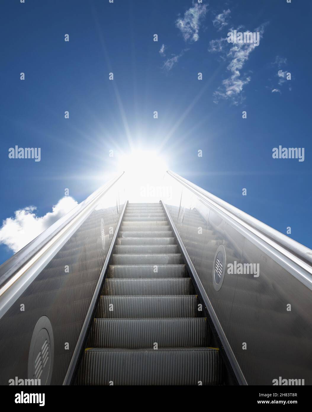 Representation of escalator to heaven Stock Photo - Alamy