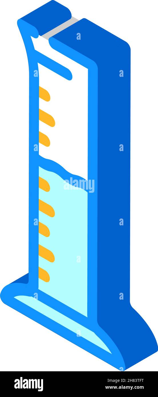 measuring cylinder isometric icon vector illustration Stock Vector ...