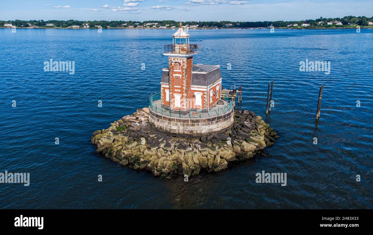 Stepping Stone Light, Long Island Sound, New York Stock Photo - Alamy