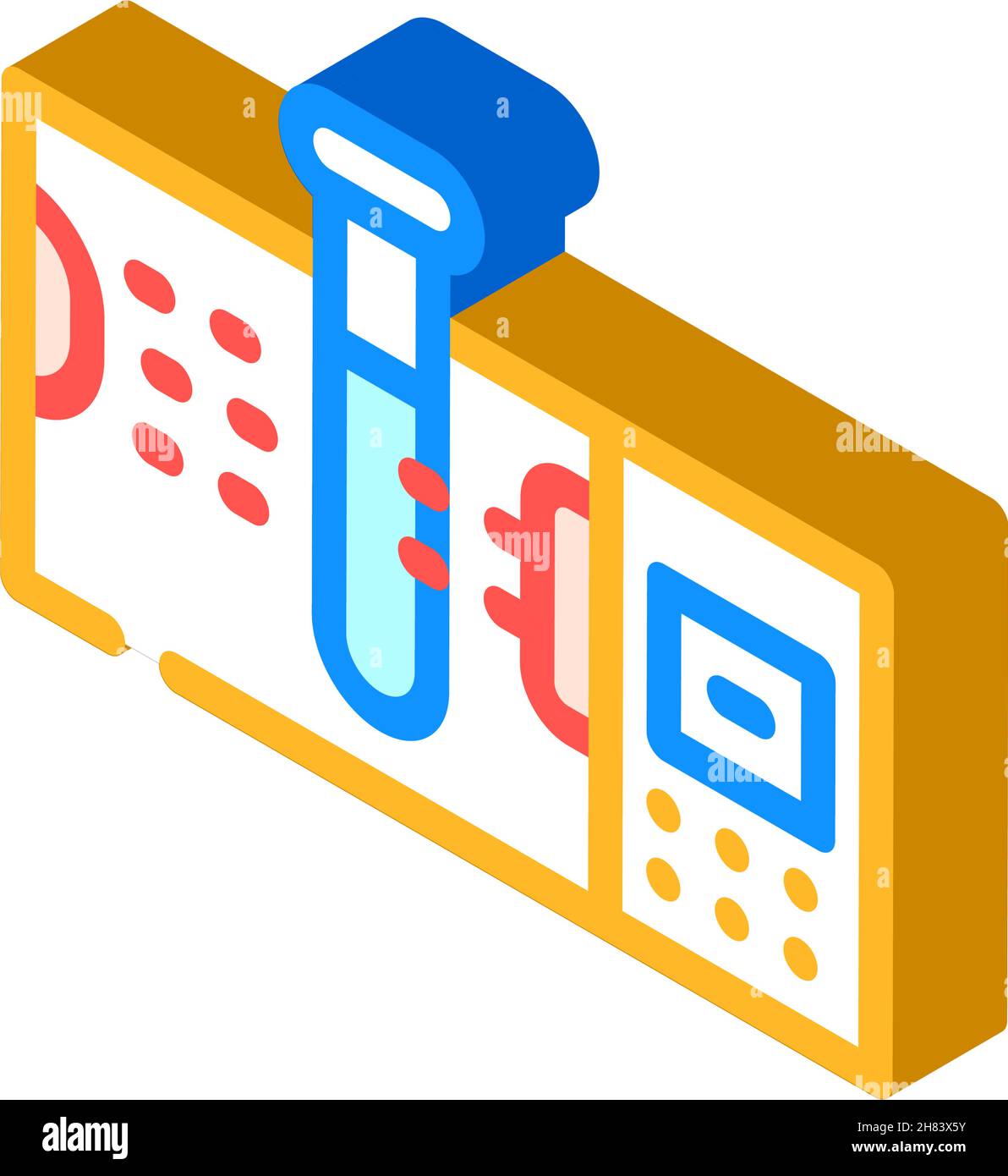 spectrophotometers lab electronic tool isometric icon vector ...