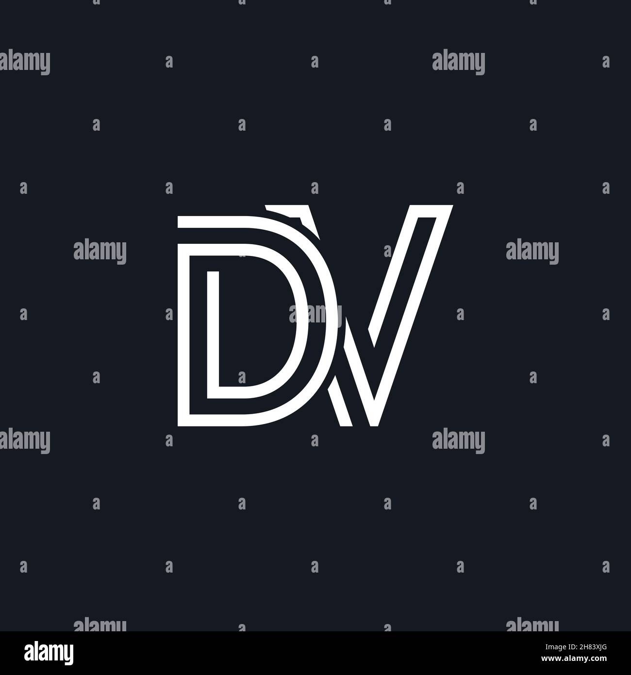 Initial dv Stock Vector Images - Alamy