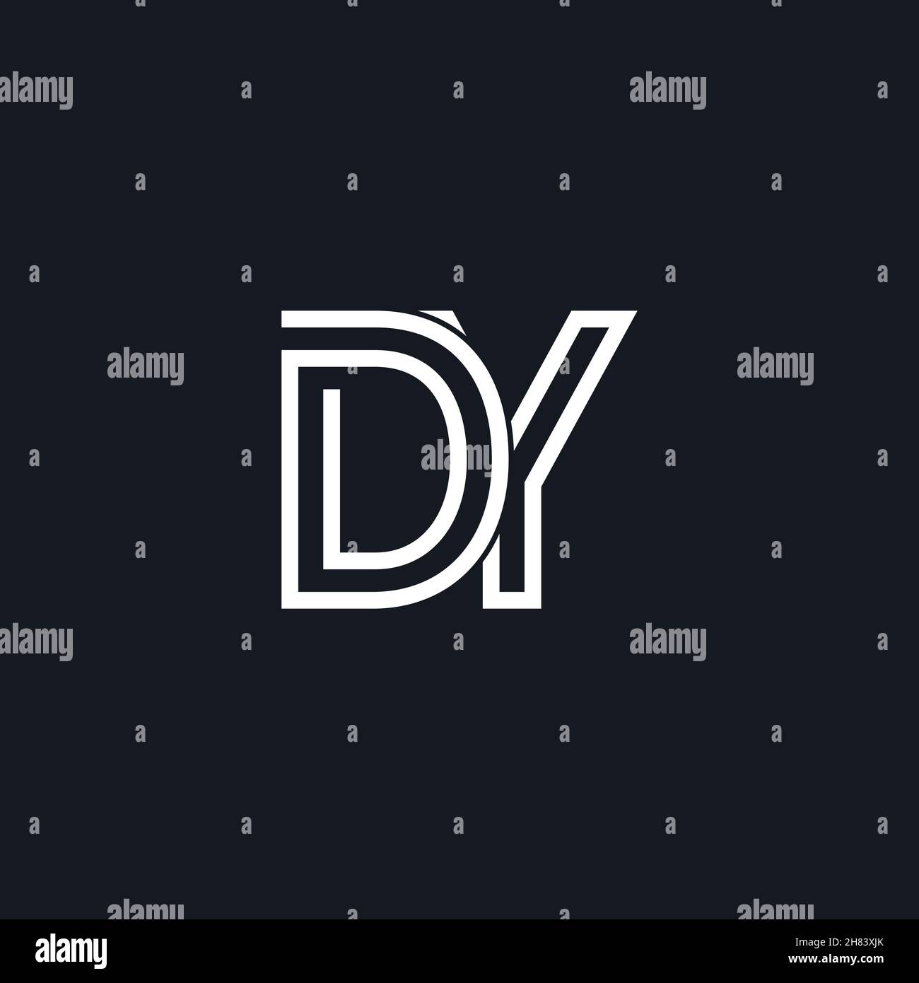 Professional Innovative Initial DY logo. Minimal elegant Monogram. Premium Business Artistic ...