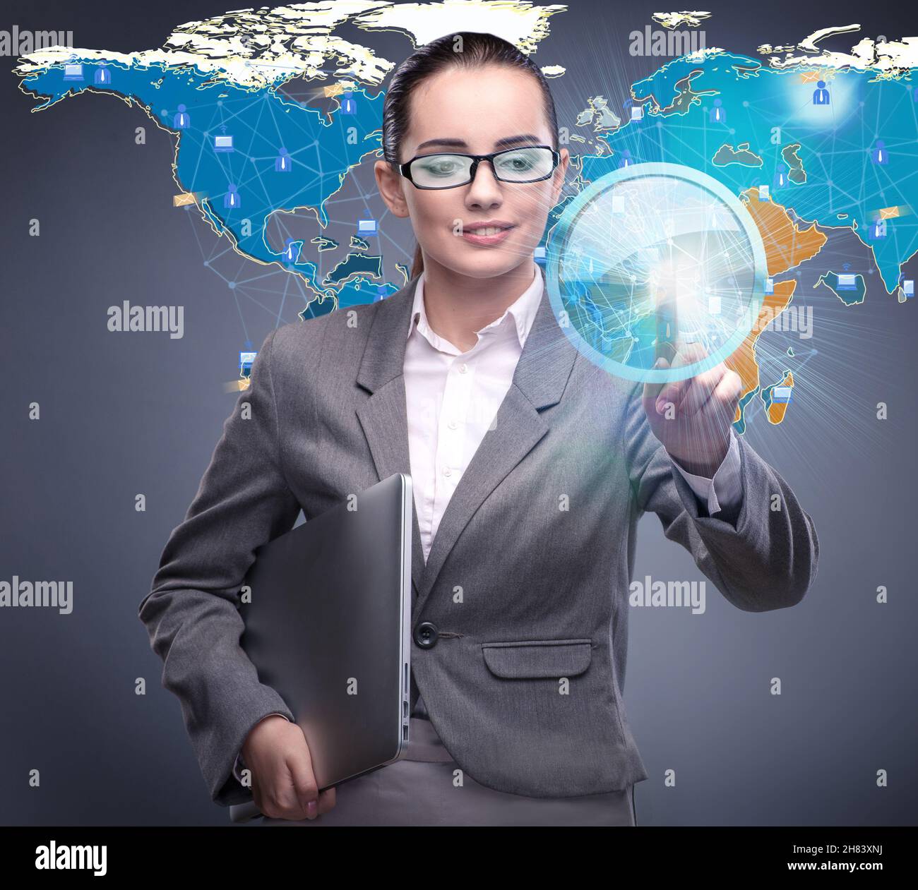 The social networks and online interactions concept Stock Photo - Alamy