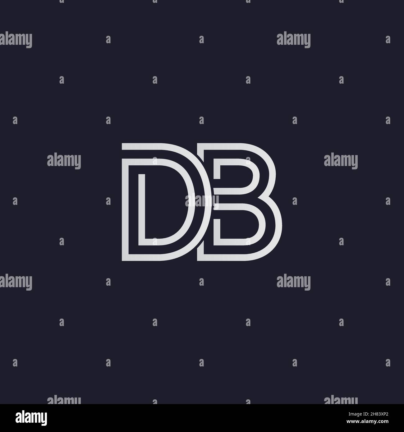 Professional Innovative Initial DB logo. Minimal elegant Monogram ...
