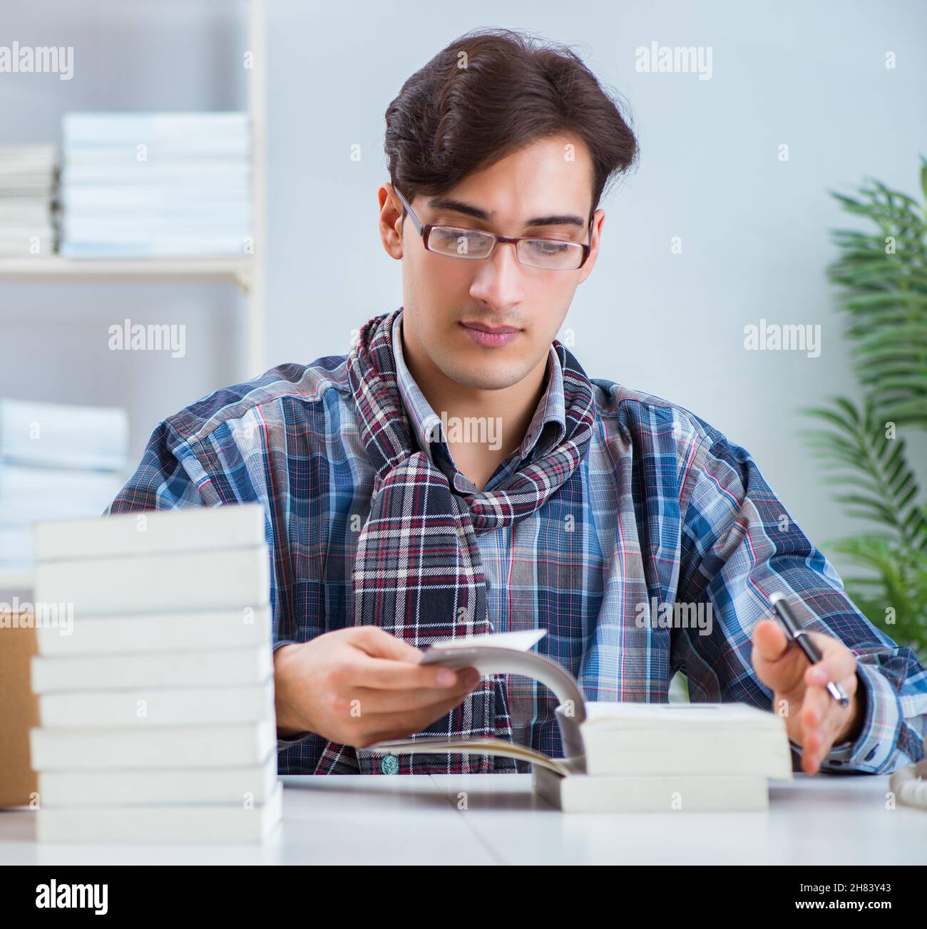 The writer presenting his books to public Stock Photo - Alamy