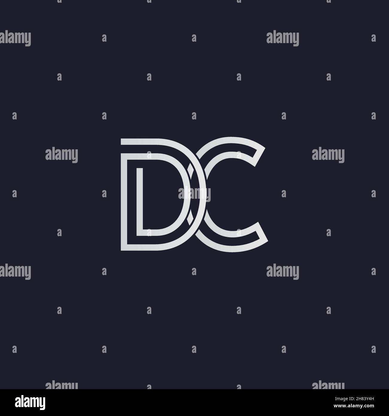 Professional Innovative Initial DC logo. Minimal elegant Monogram ...