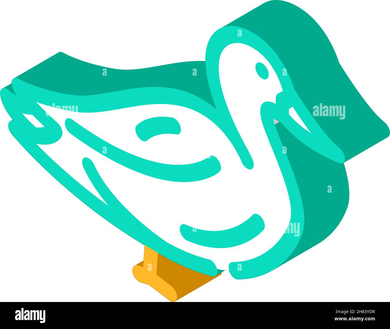 duck farm bird isometric icon vector illustration Stock Vector Image ...