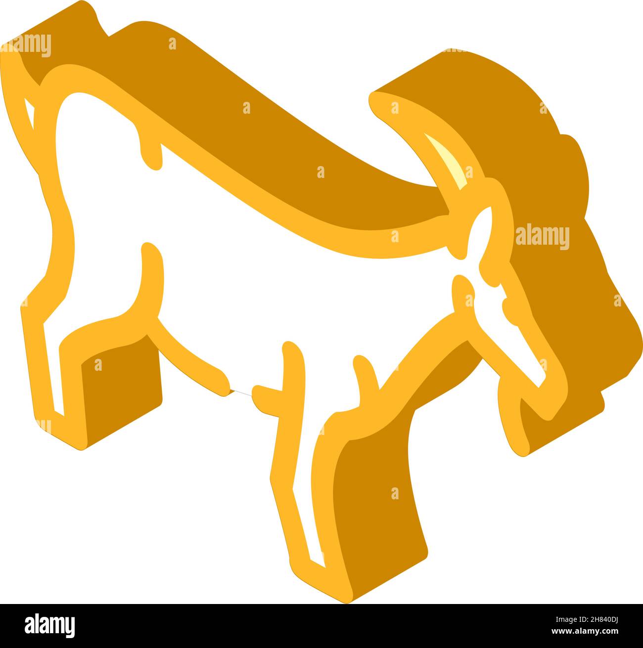 goat farm animal isometric icon vector illustration Stock Vector Image ...