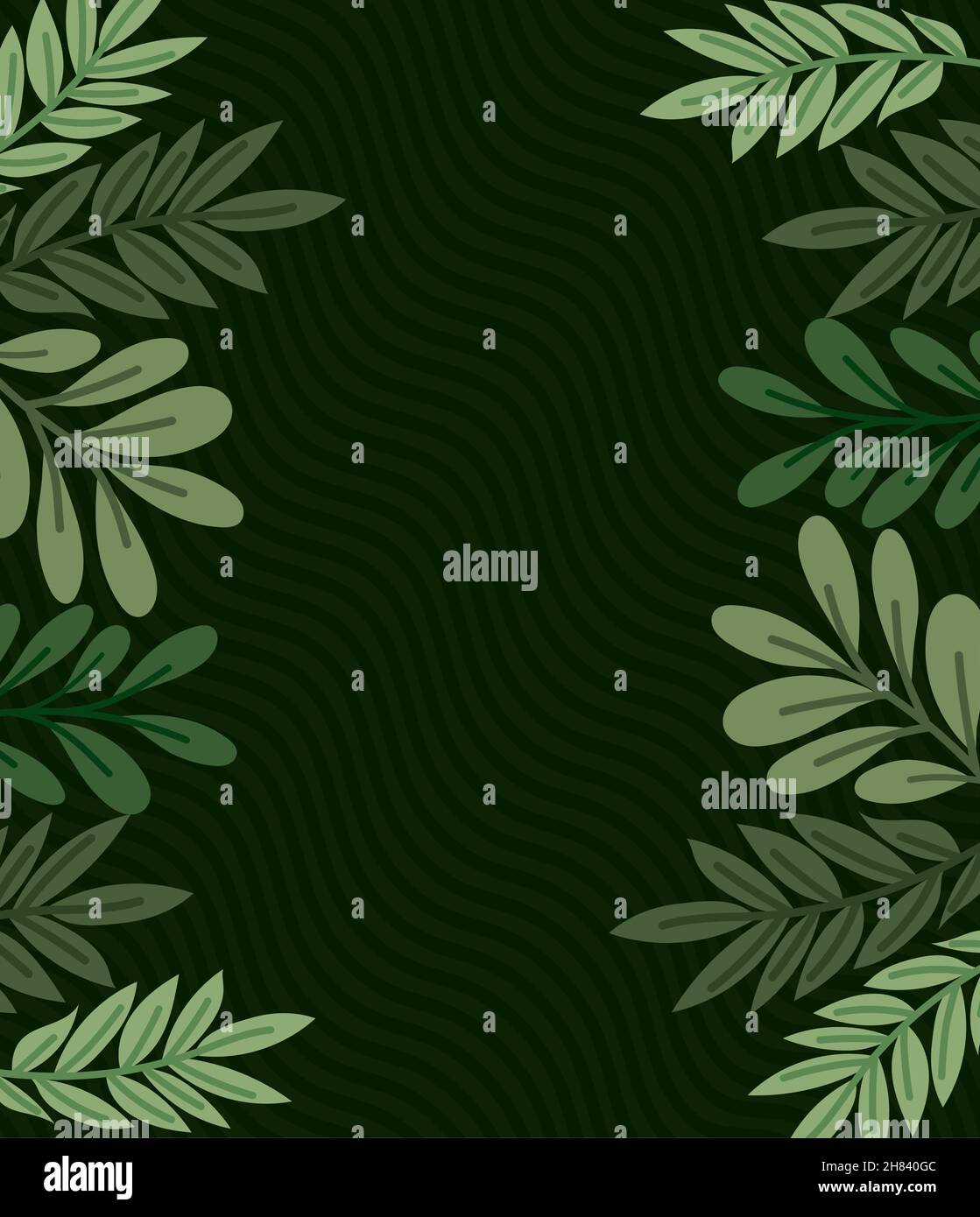 leaves frame design Stock Vector Image & Art - Alamy