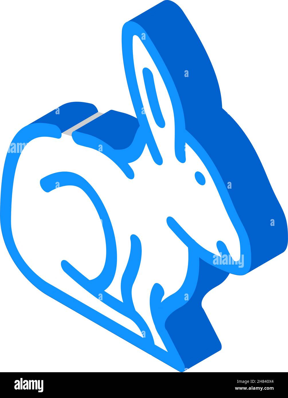 rabbit farm animal isometric icon vector illustration Stock Vector ...