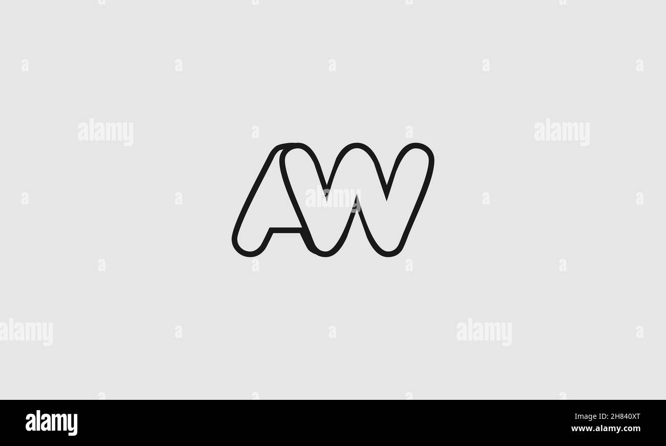 Aw font vector vectors hi-res stock photography and images - Alamy