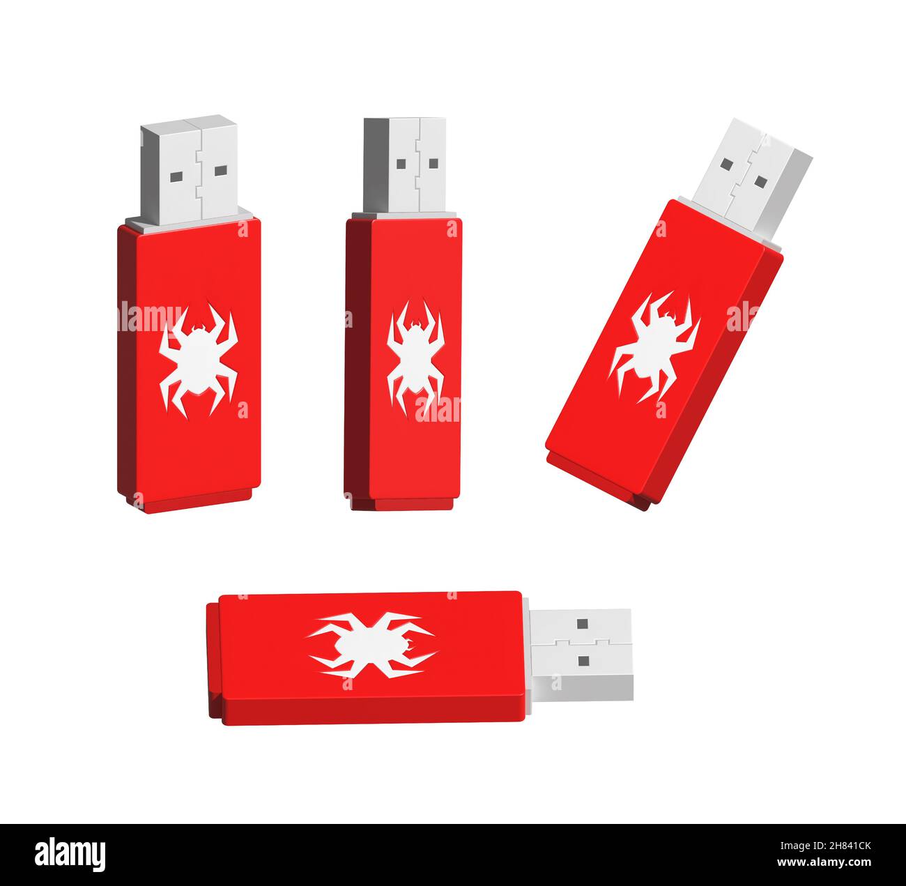 Computer virus on usb flash card in hands. Virus protection. stock ...