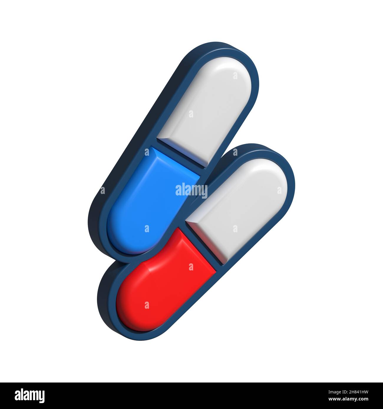 Capsule pills in hands. Realistic pills blister with capsules on white ...