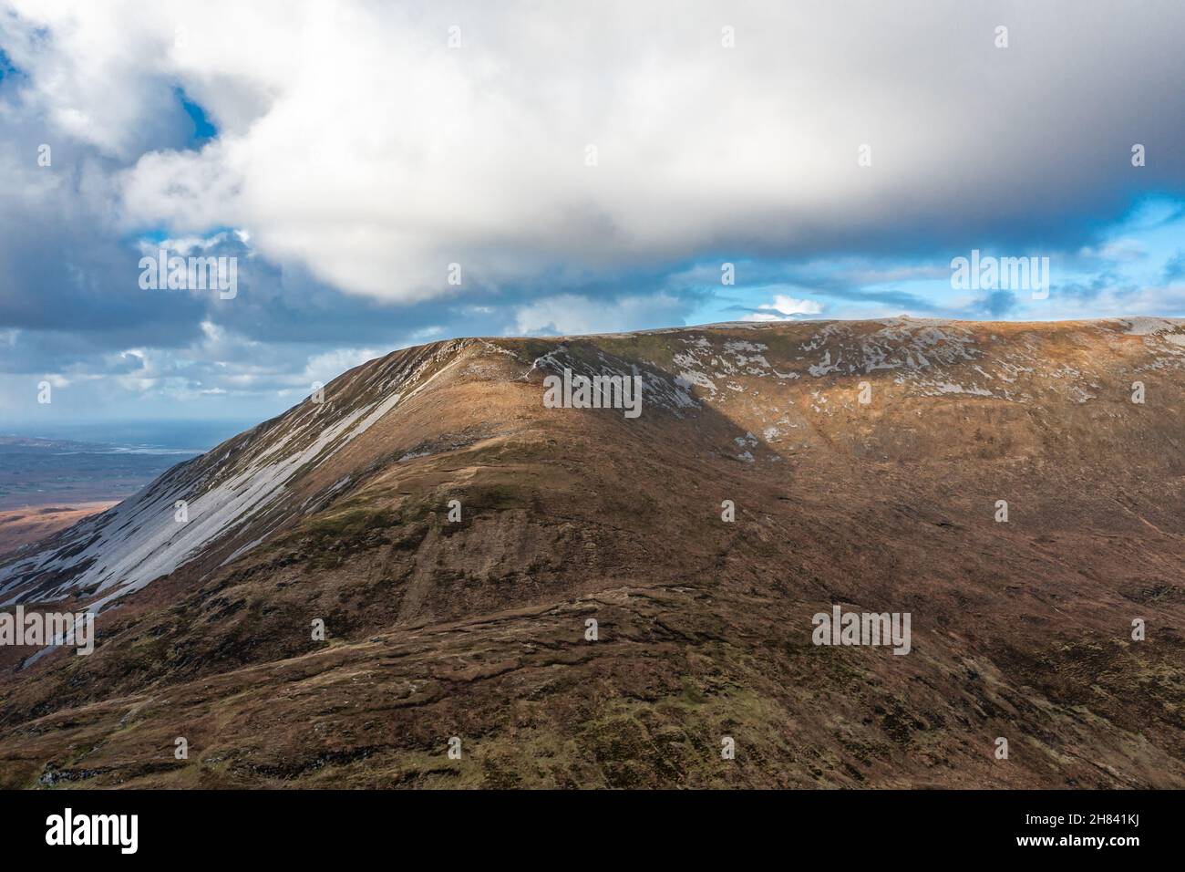 Aerial view of the Muckish Mountain in County Donegal - Ireland Stock ...