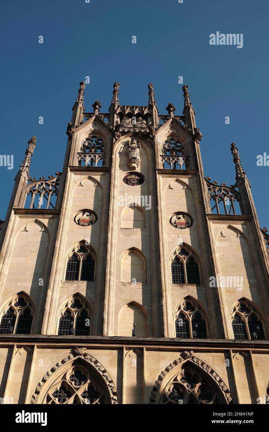 Vertical shot of the Historical City Hall of Munster in Germany Stock ...