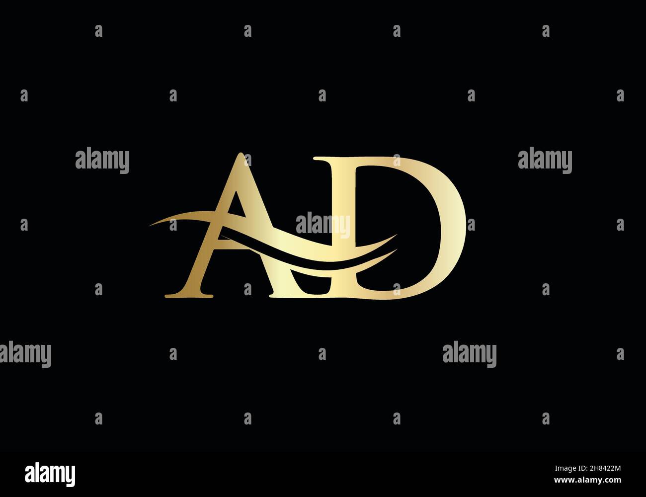 AD Letter Linked Logo for business and company identity. Initial Letter AD Logo Vector Template ...