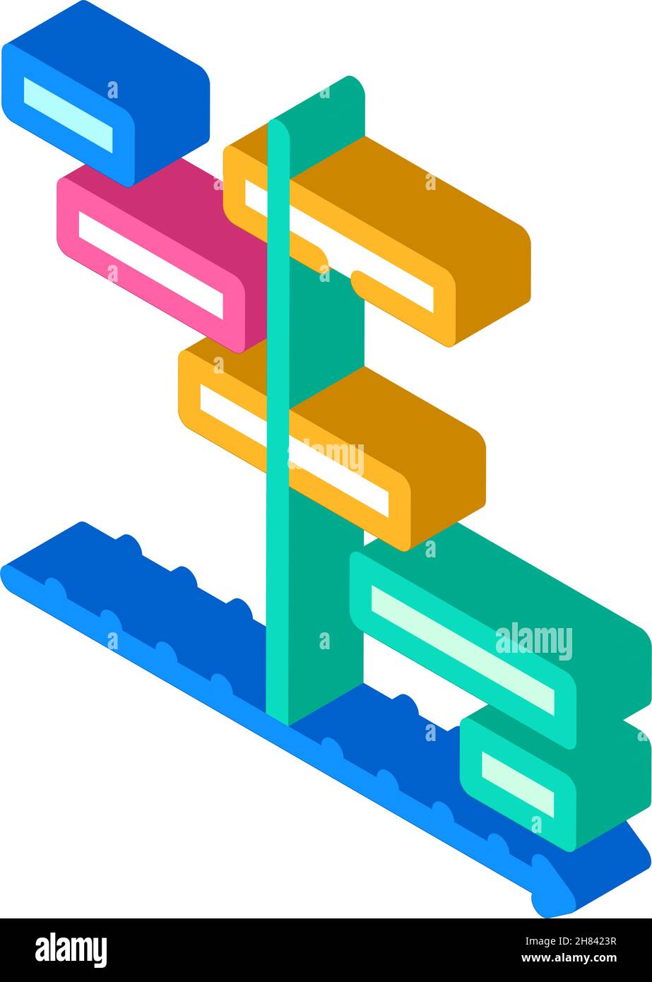 separation of tasks isometric icon vector illustration Stock Vector ...