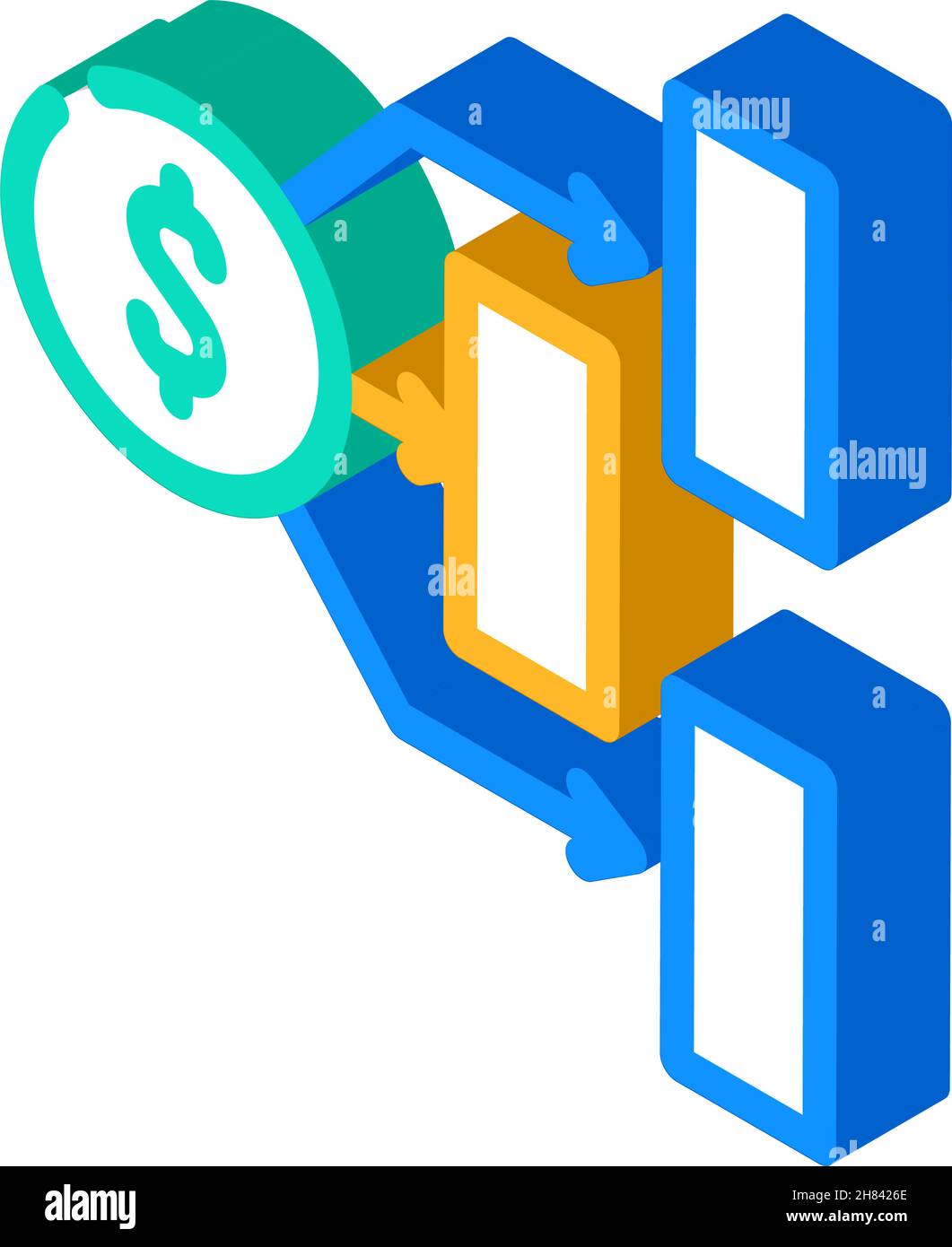 finance planning isometric icon vector illustration Stock Vector Image ...