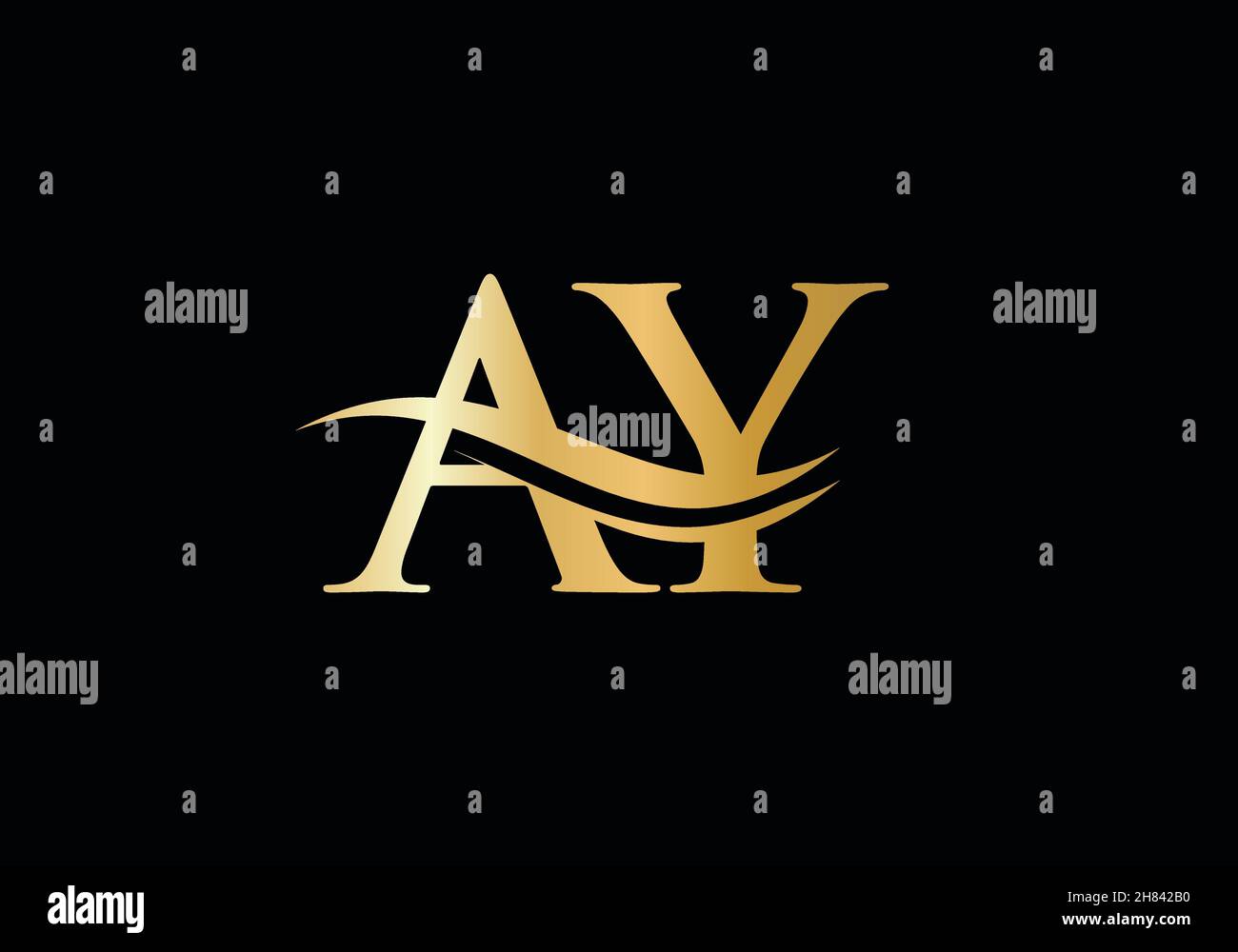 AY Linked Logo for business and company identity. Creative Letter AY ...