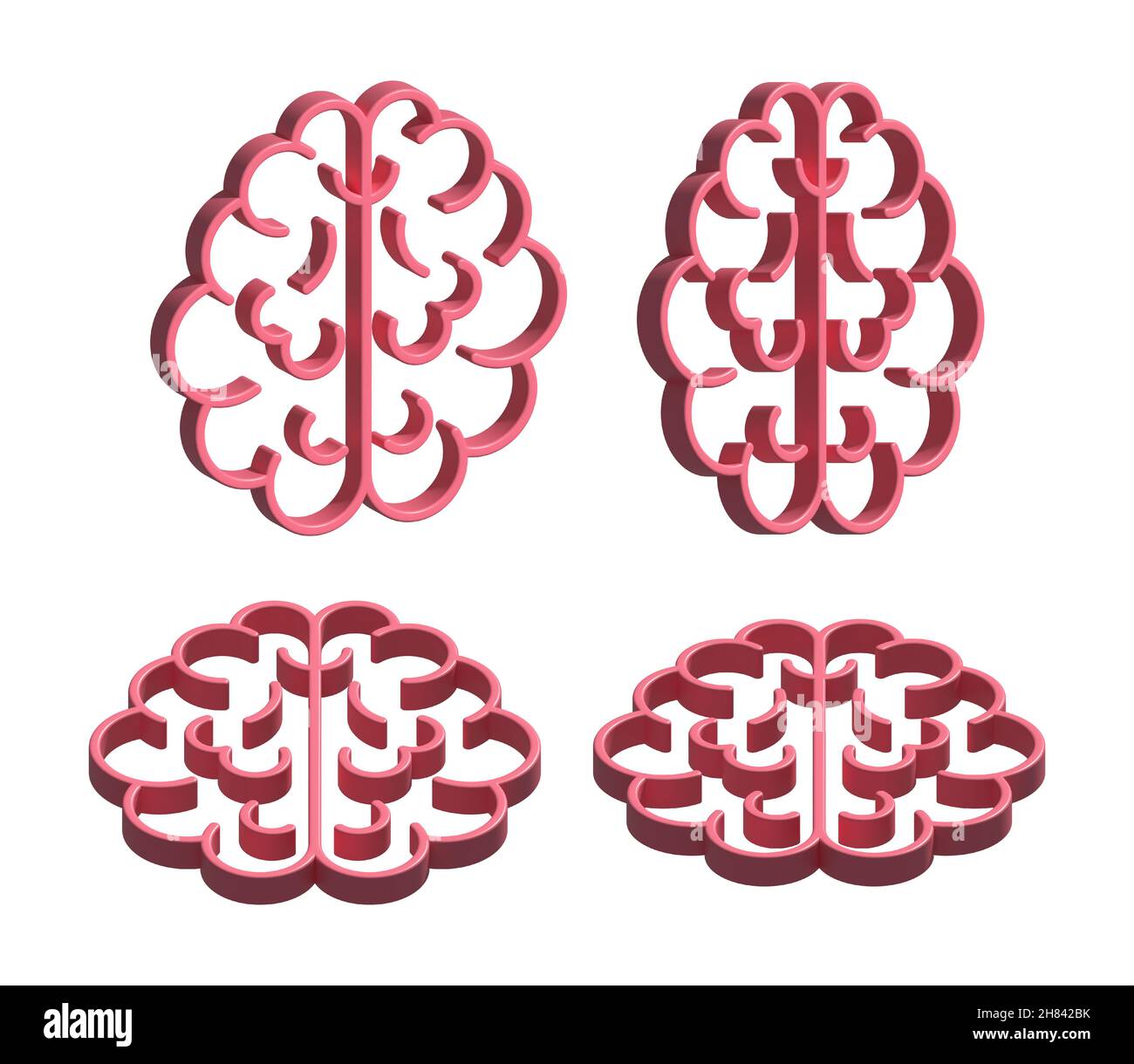 Human brain icon. Thinking process, brainstorming, good idea brain ...