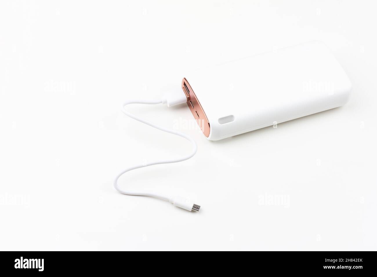 white power bank for charging smartphones and various digital devices ...