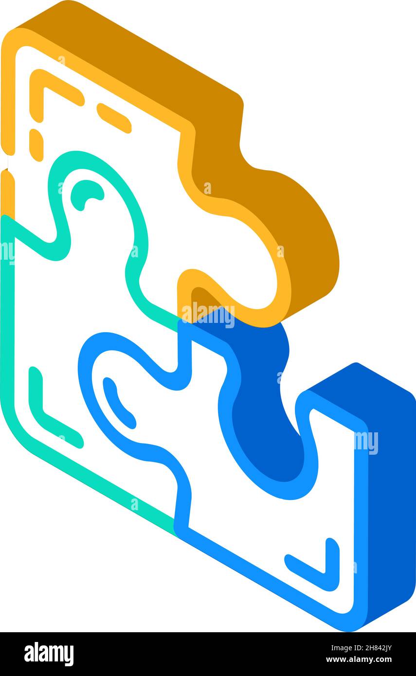 puzzle planning isometric icon vector illustration Stock Vector Image & Art - Alamy