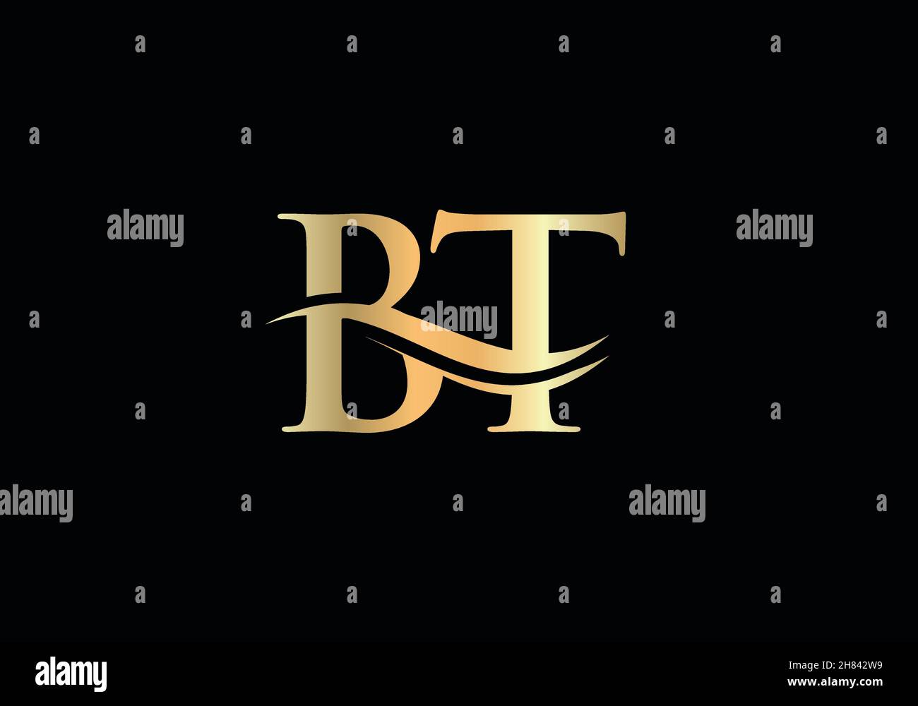 Creative BT letter with luxury concept. Modern BT Logo Design for ...