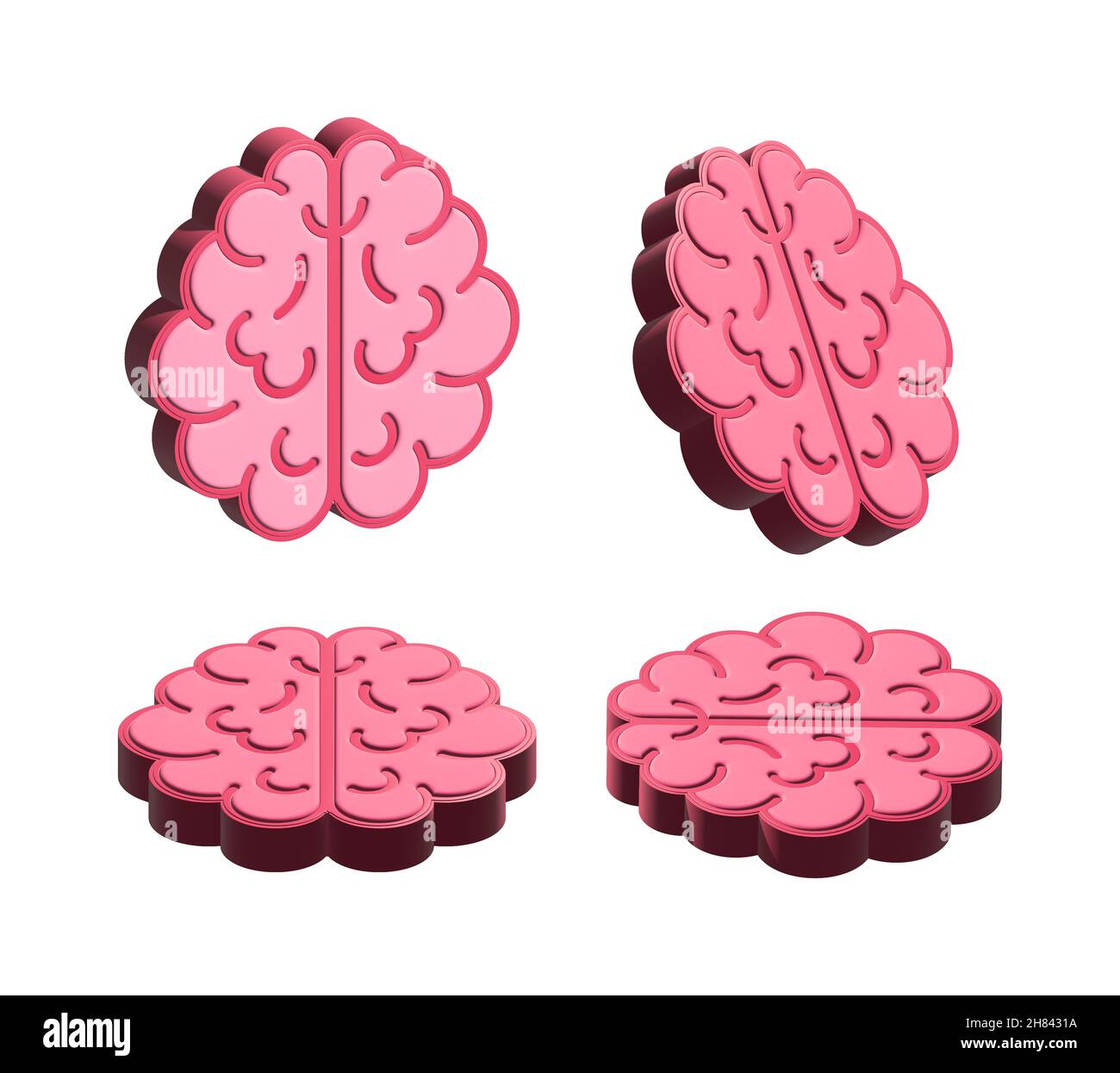 Human brain icon. Thinking process, brainstorming, good idea brain ...