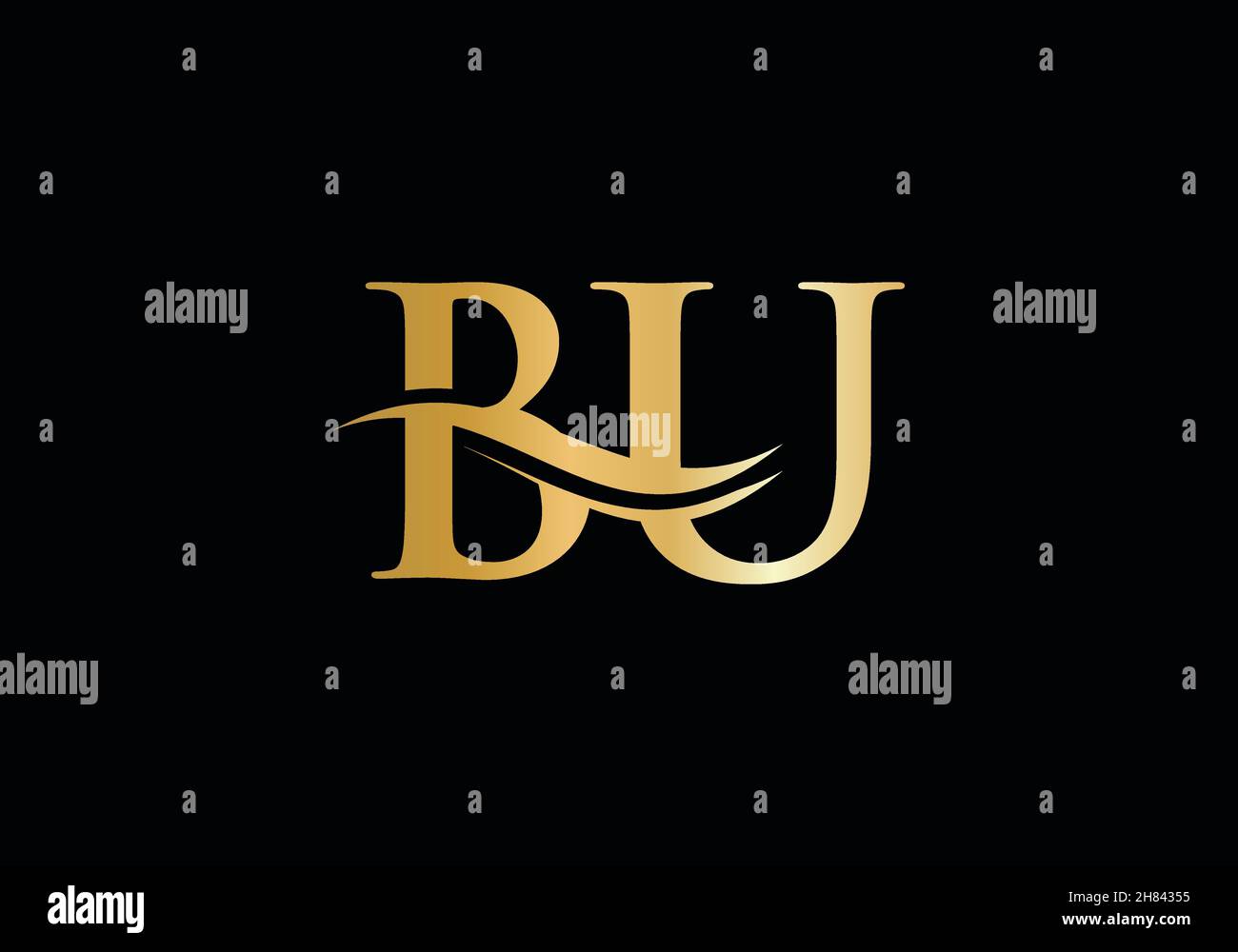 Bu minimal logo design Stock Vector Images - Alamy