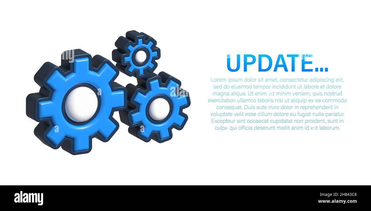 System software update or upgrade. Banner new update, Badge, sign ...