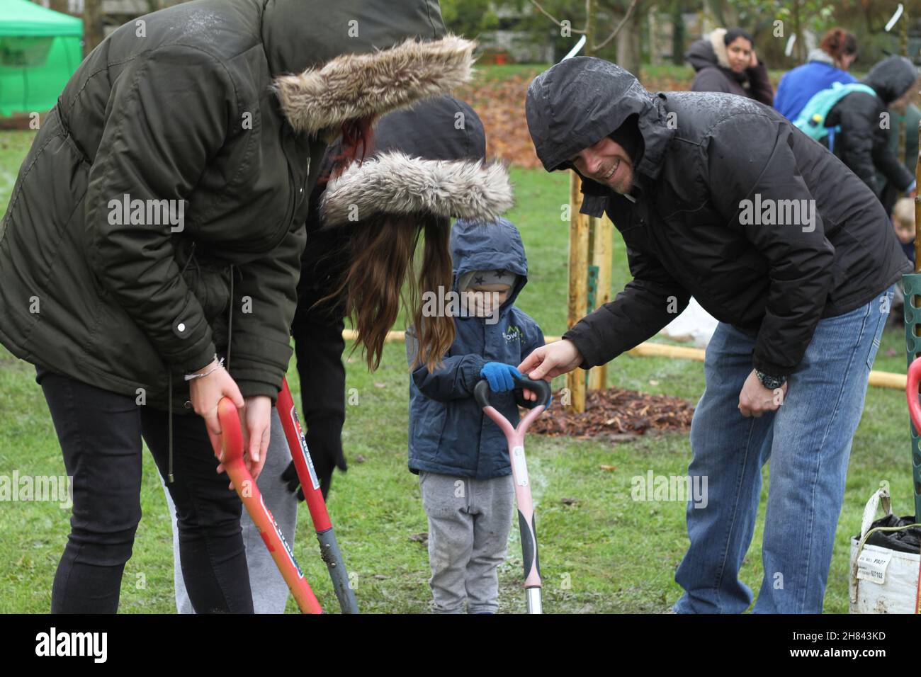 Colchester, UK. 27th Nov 2021. People of Colchester take part in a tree ...